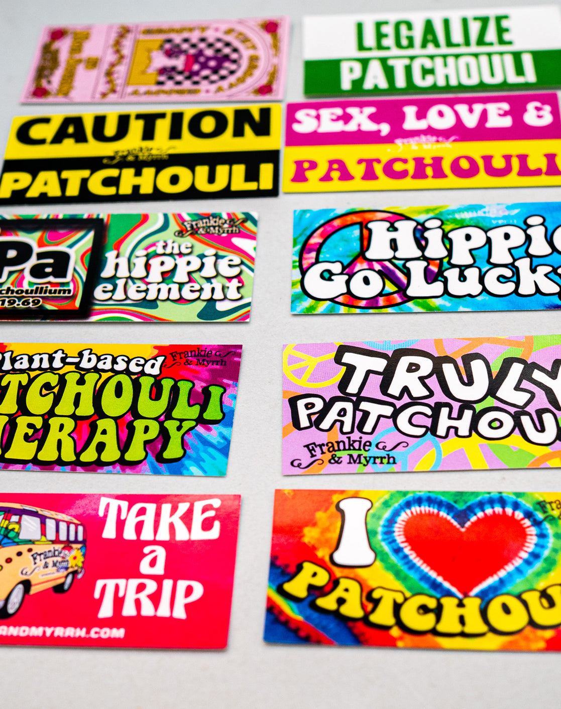 Frankie's Hippie and Patchouli Sticker Pack | Vibrant, Fun, & Quirky D ...